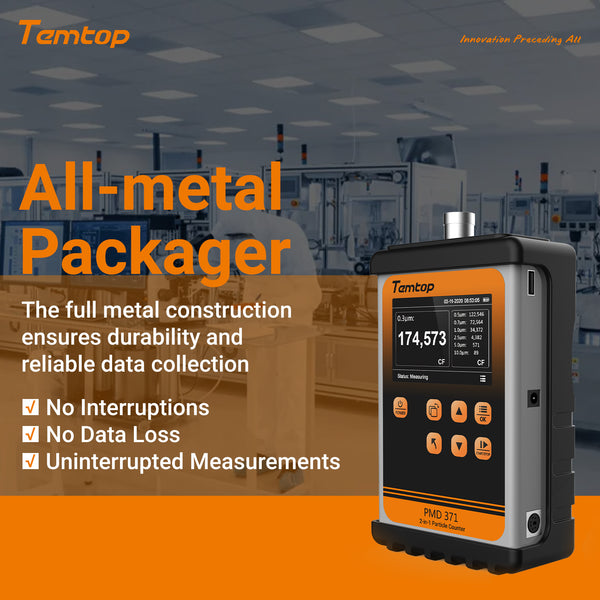Temtop PMD 371 Aerosol Monitor Handheld Particle Counter Dust Monitor