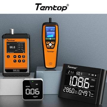 Temtop M2000 2nd CO2 Air Quality Monitor for PM2.5 PM10 Particles CO2